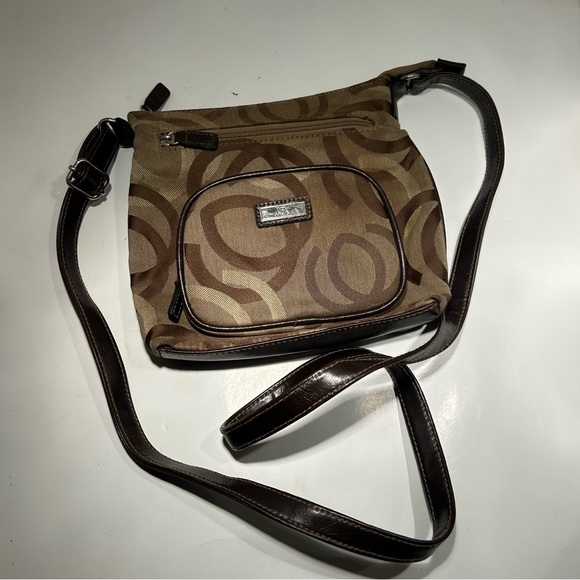 Minicci | Bags | Minicci Canvas Small Crossbody Purse Brown Tan Canvas ...